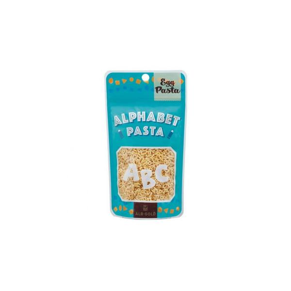 アルファベットのABCを模ったエッグパスタ。お子様との楽しい食事に最適です。便利で使い易いジッパー付きのスタンドパックです。