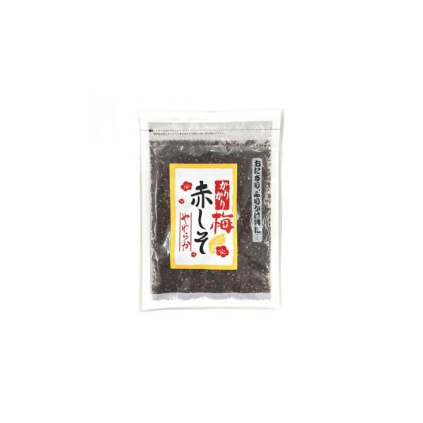 色彩豊かなソフトタイプの赤しそに、食感の良いかりかり梅、胡麻をブレンドしました。おにぎり・ご飯にふりかけたり混ぜ込んで、お召し上がり下さい。