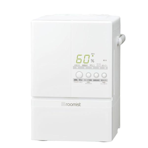 「商品情報」リビングルームに (おもに10畳用)■【加湿のしくみ】水受皿にタンクから給水され、蒸発布が水受 皿の水をすばやく吸い上げます。（毛細管現象）吸い上げた水分が加熱ヒーターで100度に加熱され蒸気になります。水分が蒸発した分、水を吸...
