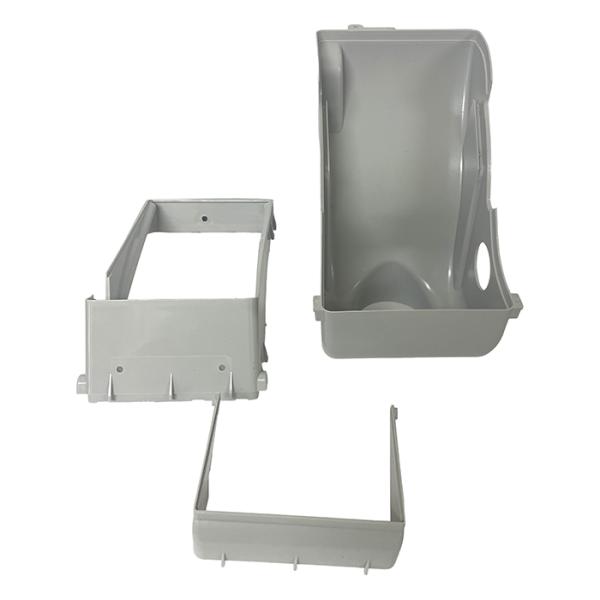 NIDEK加工機の加工室カバーセットになります。加工室上部＋加工室下部＋前面部の三点セット。金具部分は付いていません。