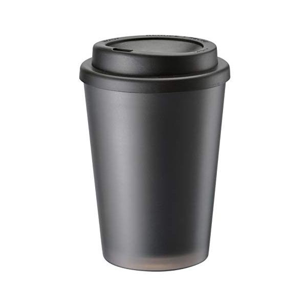 コンビニブラック/直径92mm×高さ135mm/TS-1307-009・Color:ブラック・パッケージ個数:1・サイズ：φ92×135(mm)。 カフェのテイクアウトカップのようなデザイン　フロストボディも都会的な印象・コンビニのテイクア...