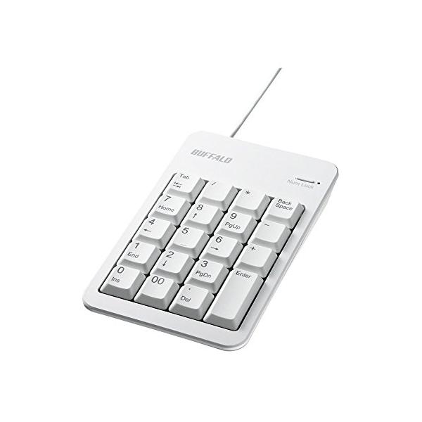 ホワイト/-/BSTKH100WH・Color:ホワイト・パッケージ個数:1・●USB2.0ハブ(2ポート)搭載のテンキーボード・対応機種:USBインターフェースを標準搭載したWindowsパソコン・対応OS:Windows 10(64/3...