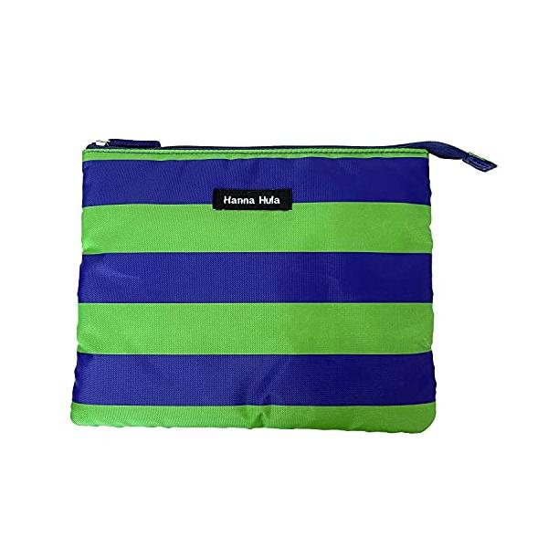 カジュアルボーダーグリーン/-/CDEO-BGR・Color:ボーダーグリーン・消臭抗菌デオドラントネーム(R)付き・使用済みのおむつを小さく丸めて2〜3個入れられます・普段使いのポーチとしてもお使いいただけます・撥水加工済み