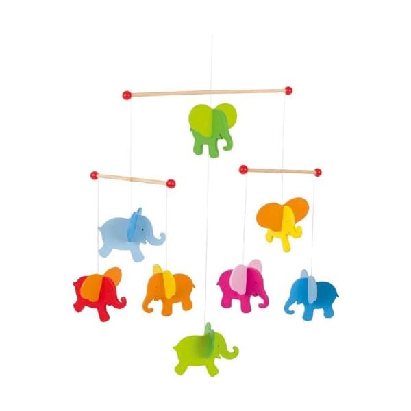 Multi/-/52904・パッケージ個数:1・カラフルなゾウのベッドメリー癒しを与えるベッドメリーゆらゆら動くゾウのモビールを目で追うことで、赤ちゃんの目の発達や脳の発達促進にもつながります。・生まれてはじめての知育玩具にゆれる動きを目で...
