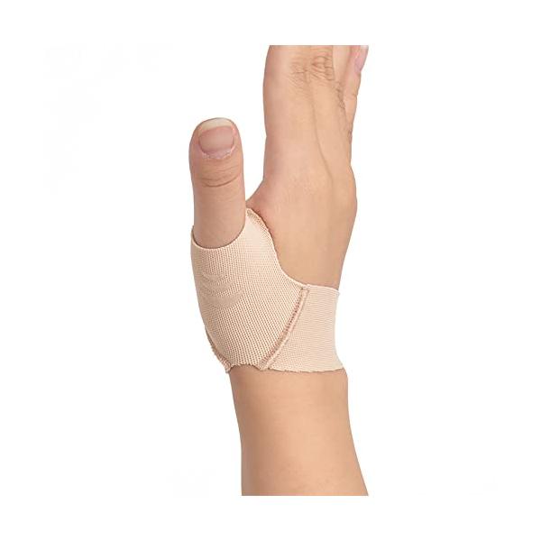 指サポーターベージュ/M-L/107246・Size:M-LStyle:指サポーター・パッケージ個数:1・サイズ：MLサイズ/手首まわり16~19cm・素材：ナイロン、ポリウレタン・高伸縮、高通気性・薄型仕様・左右兼用、１個入