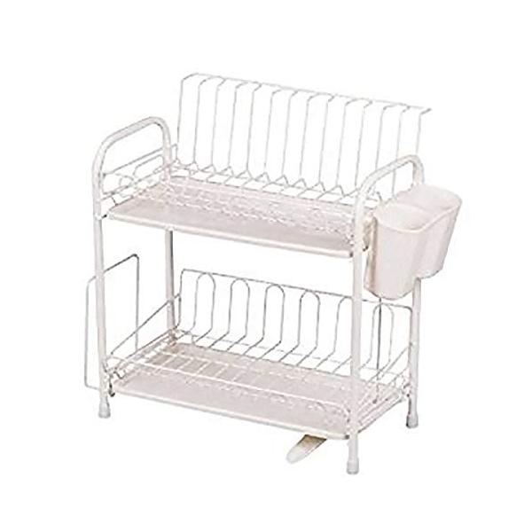 ホワイト/スリム/HB-1858・Size:スリムPatternName:2段・パッケージ個数:1・製品サイズ:(約)幅395×奥行210×高さ390mm(ポケット含まず)・製品重量:(約)1.12kg・材質:本体・まな板受け/鉄(エポキシ...