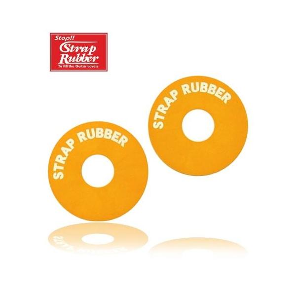 HARRY'S ストラップロックラバー（オレンジ） 簡易的にストラップをがっちりロック！ 演奏中の楽器の落下防止効果、ストラップラバー！ ▼どんな風に使うの？？ ・特別な取り付け加工なしで簡単に装着可能。適度な厚みで柔軟性もあり、Gibso...
