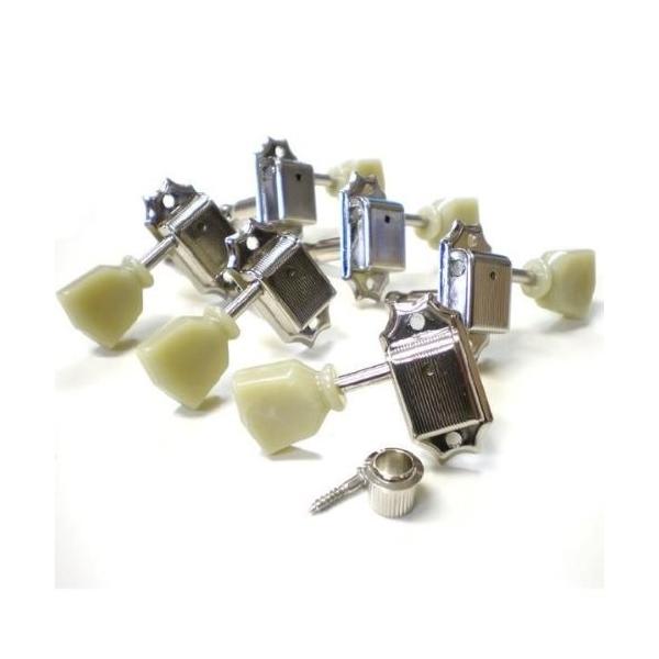 安定したチューニングと耐久性で、日本はもとより世界のギターブランドで採用される信頼のブランドです。■SD90はレスポール等のギターに使用されるクルーソンタイプのギターペグです。右側3個、左側3個の6個セット。ギア比 1:15カラー ニッケル...