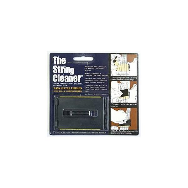 ナノレベルのマイクロファイバー技術を応用した簡単ケアのベース用ストリングクリーナーです。4弦＆5弦モデルに対応しています。従来からある液状タイプやウェットティッシュタイプの手間の掛かるものと違い、非常に短時間で弦に付着する汗や汚れをきれいに...