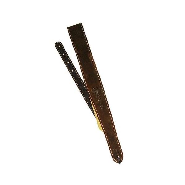 マーチン　スエードレザー製ギターストラップ細部のステッチがお洒落CFマーティンのロゴ入りのスエードレザー最長 130cm幅 5.5cmカラー：ブラウン ※こちらの商品はメール便、もしくは定形外郵便（ポスト投函、配送時の補償なし）にて発送いた...