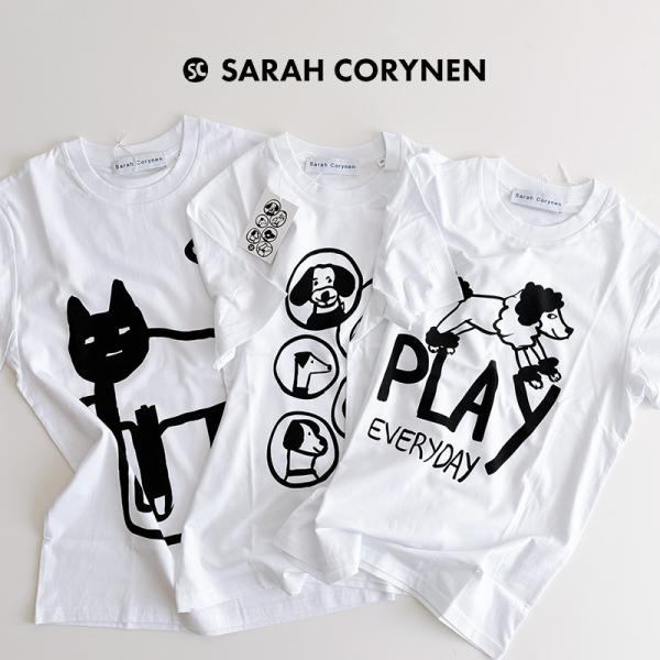 ベルギーのデザイナー兼アーティストSarah CorynenのグラフィックプリントTシャツです。自身の飼い犬トイプードルのYoshiも含めた、犬猫たちの表情豊かでユーモアあるイラストが映える白Tです。素材には柔らかく肌触り良いオーガニックコ...