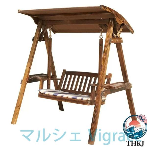 ? 2つのポーチスイング：頑丈なスチール製スプリングロックにより、当社のブランコ木製は300KGの重量に耐えることができます。 2 人で快適にスイングして一緒にリラックスできる十分なスペースを備えたスイング ベンチは、スタイリッシュにリラッ...