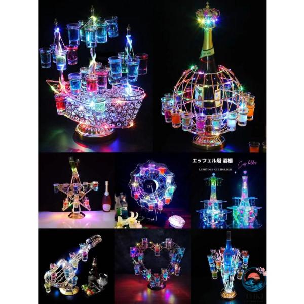 * 製品にはワイングラスが含まれていません。      【雰囲気を強調表示】LEDで照らされた酒棚は、装飾用のホームバーだけでなく、素晴らしい環境を作るための商業バーやクラブにも、モダンでファッショナブルです。さまざまな場所使えます、賑やか...