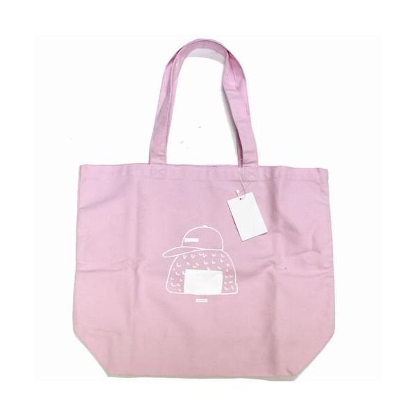 サイズ：表記F-幅47.5cm、高さ38.5cm、底マチ14.5cm、ショルダー全長約58cmカラー：ピンクコンディション：Sランク素材：綿100%コメント：DUNNO ダノウ omusubi Tote bag トートバッグ DN03061...