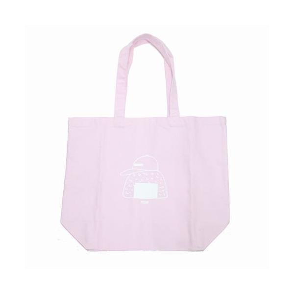 サイズ：表記F-幅47.5cm、高さ39cm、マチ15.5cm、持ち手59cmカラー：ピンクコンディション：Sランク素材：綿100%コメント：DUNNO ダノウ omusubi Tote bag トートバッグ DN0306102 定価￥4000