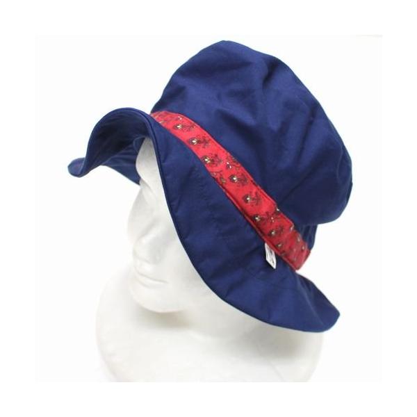 サイズ：表記M-つば5.5cmカラー：ネイビーコンディション：Bランク-タグ汚れ素材：ポリエステル55% コットン35% 裏地-コットン100%コメント：TD-140413