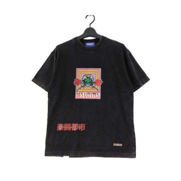 サイズ：表記S-肩幅50cm、身幅51cm、着丈65cm、袖丈20cmカラー：ブラックコンディション：Bランク素材：コットン100%コメント：DEVASTATES ディーヴァ ステイツ 楽園都市 Tシャツ DOVER STREET MARK...