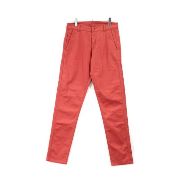 サイズ：表記46-ウエスト82cm、股上28cm、股下84cm、わたり幅29cm、裾幅16cmカラー：オレンジコンディション：Sランク素材：綿98% ポリウレタン2%コメント：ASPESI アスペジ Pantalone Regolare パ...