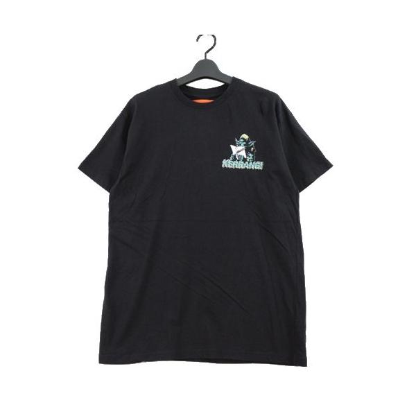 サイズ：表記XL-肩幅48cm、身幅53cm、着丈69.5cm、袖丈19.5cmカラー：ブラックコンディション：Bランク素材：綿100%コメント：KERRANG! ケラング! 24SS Gremlin Tee グレムリンTシャツ DOVER...