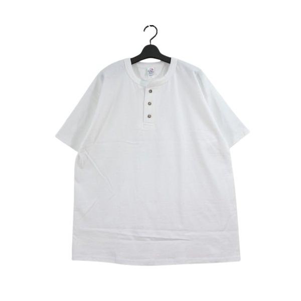 サイズ：表記XL-肩幅54cm、身幅61cm、着丈75cm、袖丈24cmカラー：ホワイトコンディション：Sランク素材：コットン100%コメント：CalCru  カルクルー 3 BUTTON 7.2oz HENLEY ヘンリーネックTシャツ ...