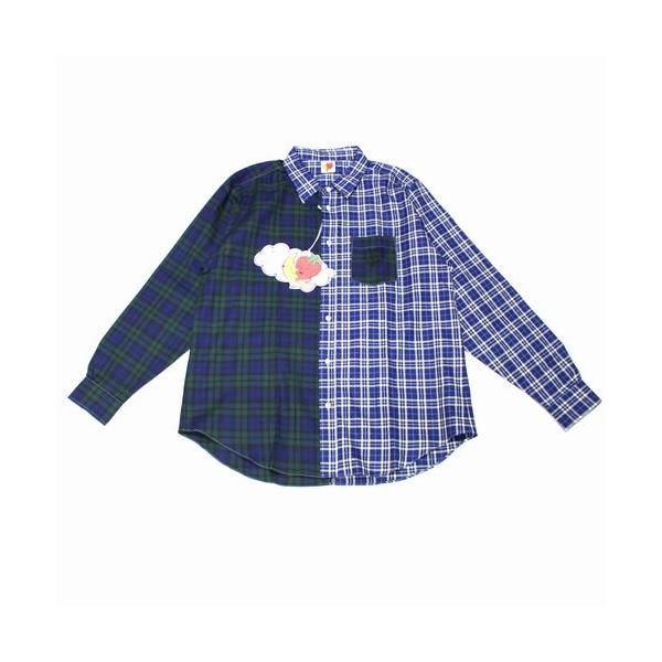 サイズ：表記L-肩幅46.5cm、身幅60cm、着丈78cm、袖丈65cmカラー：ブルー×グリーンコンディション：Sランク素材：綿100%コメント：SKYHIGHFARM  スカイハイファーム 24AW Tartan Button Down...