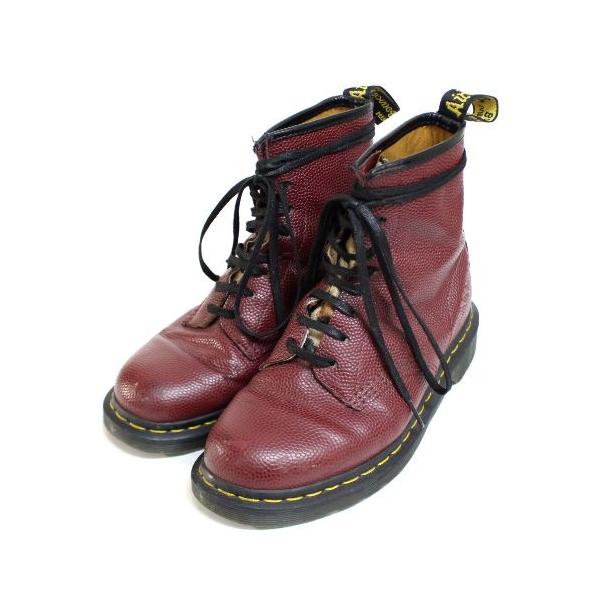 サイズ：表記UK7カラー：チェリーレッドコンディション：Bランク-つま先擦れ、サイド汚れ、ソール減り素材：-コメント：Stussy × Dr. Martens 1460 8 EYE BOOT Cherry Red 8ホール ブーツ
