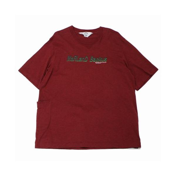 サイズ：表記2-肩幅48.5cm、身幅57cm、着丈74.5cm、袖丈26cmカラー：レッド系コンディション：Bランク素材：綿100％コメント：SUNSEA サンシー 25SS 30TH MaRlanD Backus hand printe...