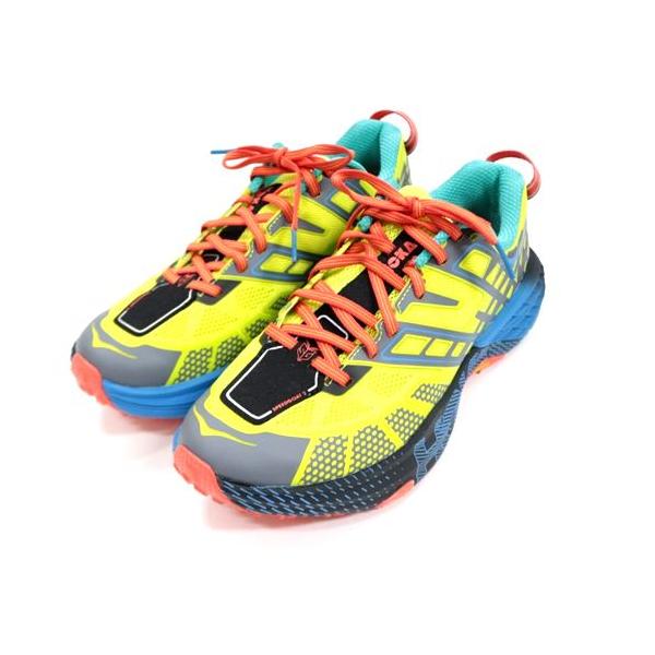 サイズ：表記US8(26cm)-アウトソール約31cmカラー：イエローコンディション：Aランク素材：コメント：HOKA ホカ U SPEEDGOAT 2 ピードゴート 2 1162710  1162710 定価￥27500 BOX