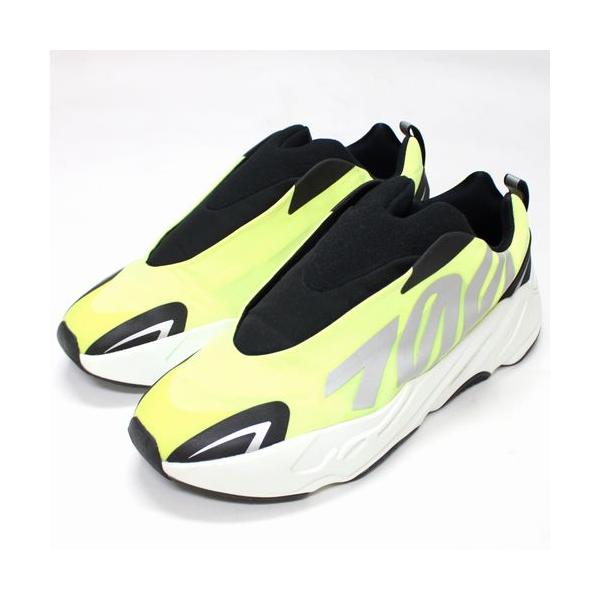 サイズ：表記US11 1/2 （29.5ｃｍ）カラー：グリーン系コンディション：Bランク-アッパー薄汚れ素材：コメント：adidas YEEZY Boost 700 MNVN LACELESS "PHOSPHOR" - GY2055  GY...