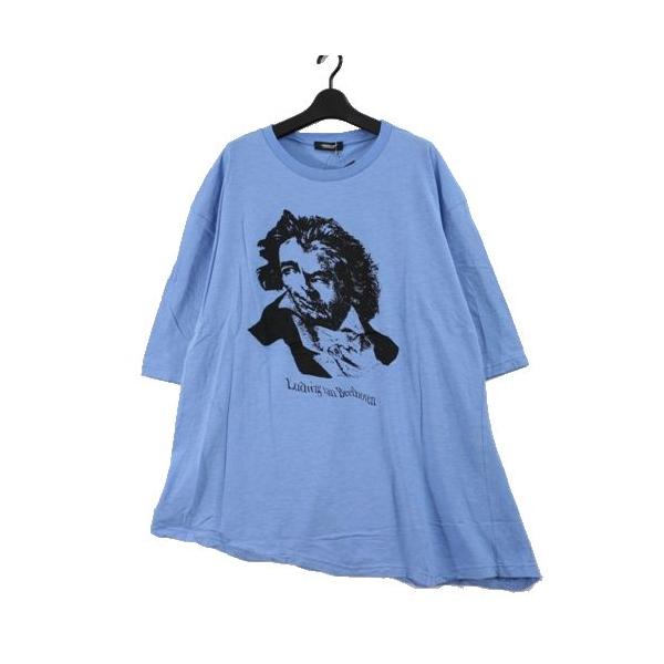 サイズ：表記4-肩幅59cm、身幅61.5cm、着丈77cm、袖丈31cmカラー：ブルーコンディション：Sランク素材：コットン100%コメント：UNDERCOVER アンダーカバー 25SS LanguidTEE Beethoven Tシャ...