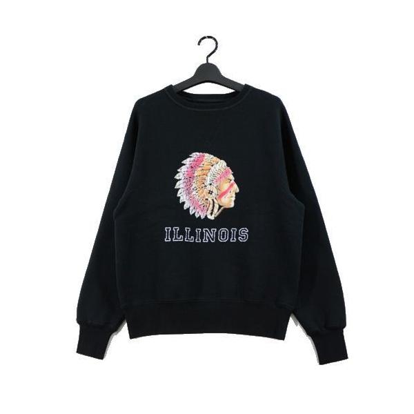 サイズ：表記38-身幅52cm、着丈63cm、裄丈88cmカラー：ブラックコンディション：Sランク素材：綿100%コメント：JELADO ジェラード 25AW ILLINOIS Flocky Pt Sweat スウェット AB12201 定...