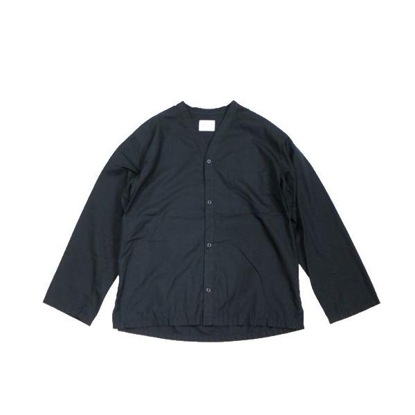 サイズ：表記2-肩幅50cm、身幅55cm、着丈70cm、袖丈60cmカラー：ブラックコンディション：Bランク-襟元・袖口裏汚れ素材：綿100%コメント：PRODUCTALMOSTBLACK プロダクト オールモストブラック 19SS ノー...