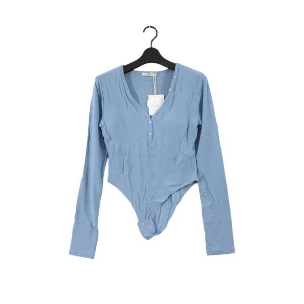 サイズ：表記2-肩幅35cm、身幅36cm、総丈56cm、袖丈59cmカラー：ブルーコンディション：Aランク素材：レーヨン95% ポリウレタン5%コメント：determ デターム Collagen Button Up Bodysuit wi...