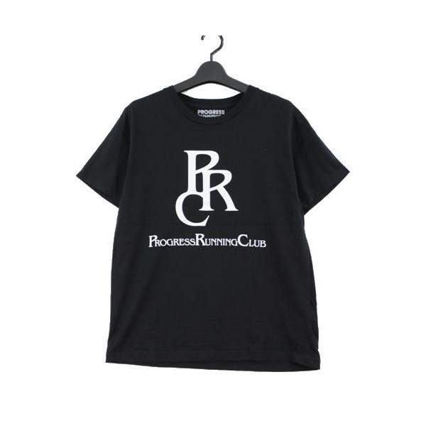 サイズ：表記S-肩幅42cm、身幅48cm、着丈62cm、袖丈19.5cmカラー：ブラックコンディション：Bランク素材：綿100％コメント：ProgressRunningClub プログレス ランニングクラブ ロゴTシャツ PRC-22AW...