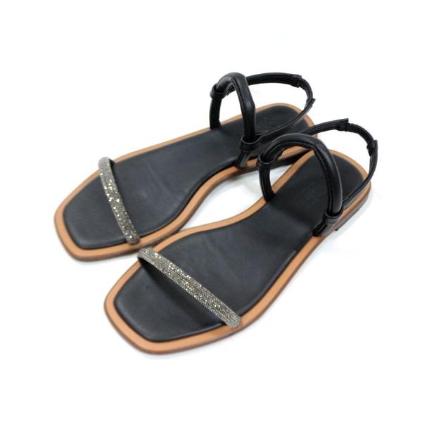 サイズ：表記36-アウトソール約24.5cmカラー：ブラックコンディション：Bランク素材：コメント：SOFI ソフィー BEAUTY&amp;YOUTH別注 ビジューライン サンダル 1831-599-7551 定価￥15400 BOX