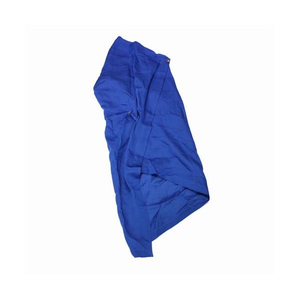 サイズ：表記1-ウエスト65cm、丈120cmカラー：ブルーコンディション：Bランク-多少毛羽立ち素材：和紙55% ポリエステル45%コメント：ISSEYMIYAKE イッセイミヤケ 24SS ENVELOPING Skirt ロング スカ...