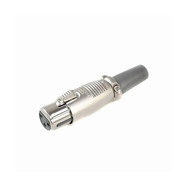 【仕様】・タイプ　　：XLRタイプメスプラグ・ピン数　　：3ピン・コンタクト：銀メッキ・ハウジング：ニッケルメッキ