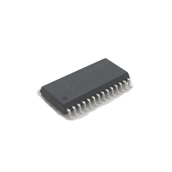 メーカー：Microchip TechnologyパッケージはSOIC28ピンタイプです。■主な仕様・VDD　　　　4.2V-5.5V・PROGRAM　MEMORY　32KB・RAM　　　　1.5KB・EEPROM　　 256B・ADC　　...