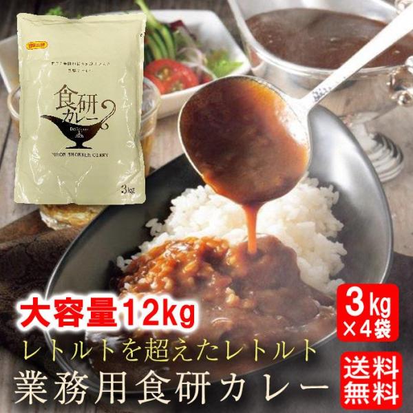 【発売日：2024年05月01日】牛肉の旨みにこだわった中辛口のビーフカレーです。【商品名】食研カレー　12kg【包装形態】3kg×4袋【賞味期間】パッケージに記載【保存方法】開封前は直射日光をさけ、常温で保存してください。【アレルゲン】（...