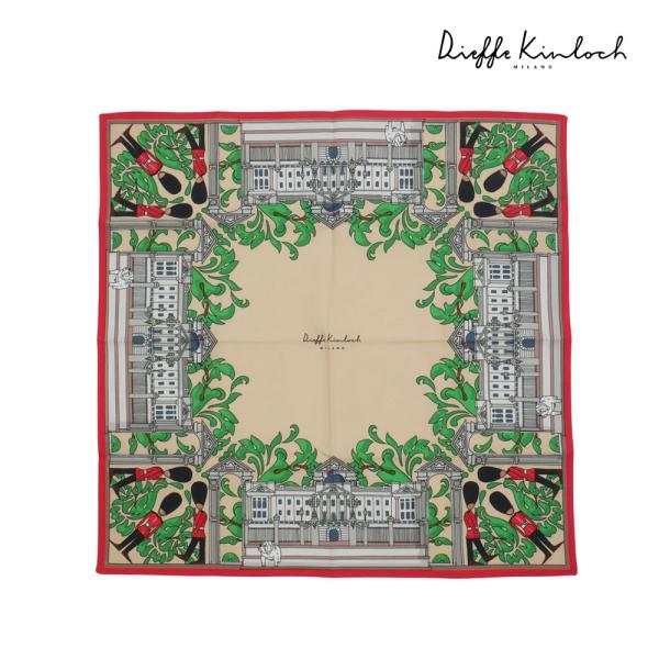 品番：buckinghamカラー：ベージュ生産国：イタリアDieffe Kinlochのハンカチです。2013年にスタートしたKinloch（キンロック）はシルク製品て有名な北イタリア・コモてで伝統の高い技術を持つ職人たちによって作られてい...