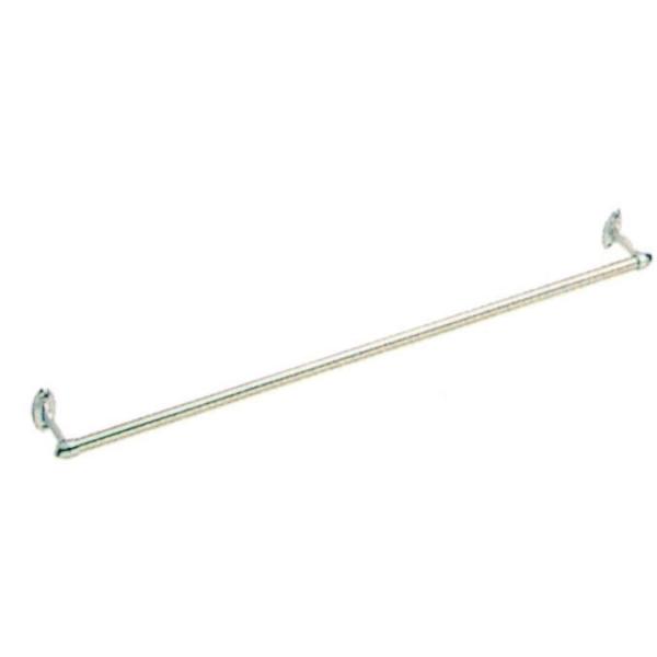 取り付け簡単でサビや汚れに強い18-8ステンレス使用のタオル掛けです。取り付け用木ネジ付属です。耐荷重：2kg【材質】バー：18-8ステンレスパイプφ9.5、ブラケット：亜鉛ダイカスト・クロームメッキ仕上げ【商品サイズ】45×39.5×31...
