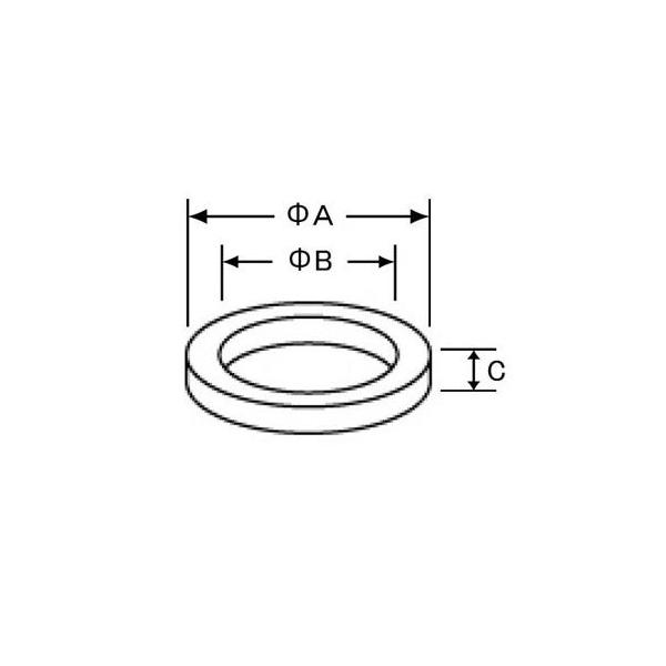 材質：EPDM<br>色：黒<br>ΦA寸法：20.8mm<br>ΦB寸法：16mm<br>C寸法：1mm<br><br>　<br><br>適合...