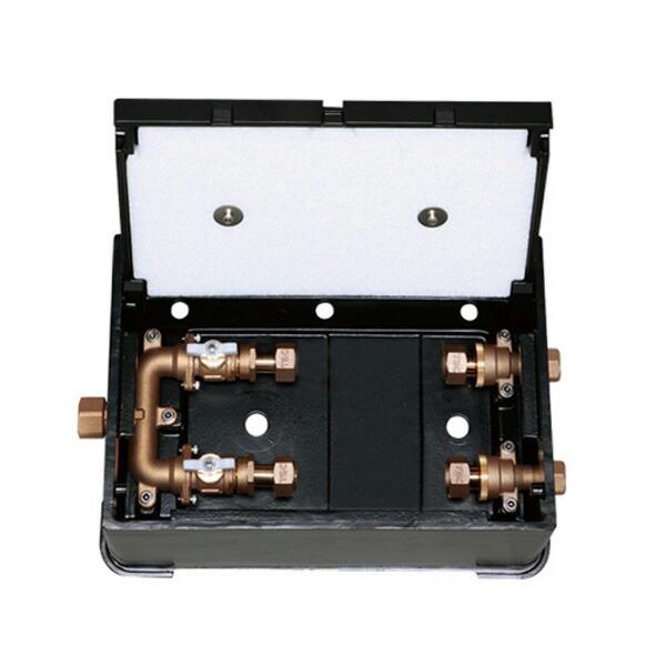 低層集合住宅用・複式メータボックス、2系統用東京都ネジです。(東京都認証取得品量水器は別売)