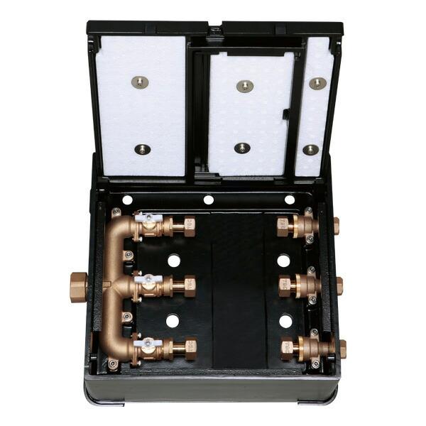 低層集合住宅用・複式メータボックス、3系統用東京都ネジです。(東京都認証取得品量水器は別売)