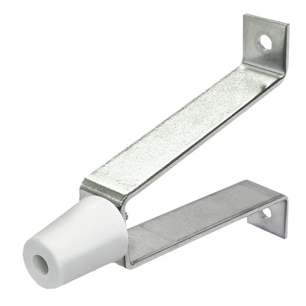 ・鉄製ドアに使用可能なドアストッパー。・玄関用鉄扉（スチールドア）や門扉等に。・山型(凸型)の形状で丈夫で耐久性に優れています。・ドアが壁に当たるのを防ぎます。※取付ねじは別途ご用意ください。【材質(仕上)】本体 SUS304(研磨仕上)ゴ...