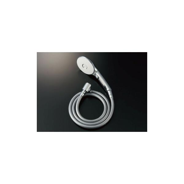 大判のシャワーヘッドと空気を含んだ大粒の水滴で浴び心地のよさを向上、さらに節湯性能も両立させた浴室用のスイッチ付メタル調シルバーホースホースの長さ：1.6m【代表適合商品】サーモスタット式(壁付タイプ）BF-KA147TSG、BF-KA14...