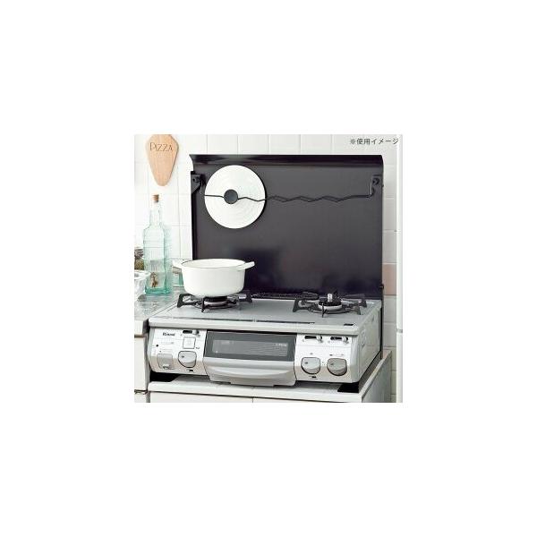 ・サイズ：カバー幅595×奥行き430×高さ50mm・重量：2.8kg・材質：スチール（色はブラックです）・耐荷重：カバー3kg/鍋ふた0.5kg・設置可能ガスコンロの通称寸法：W56〜60cm※ コンパクト幅56cmタイプのガスコンロにも...