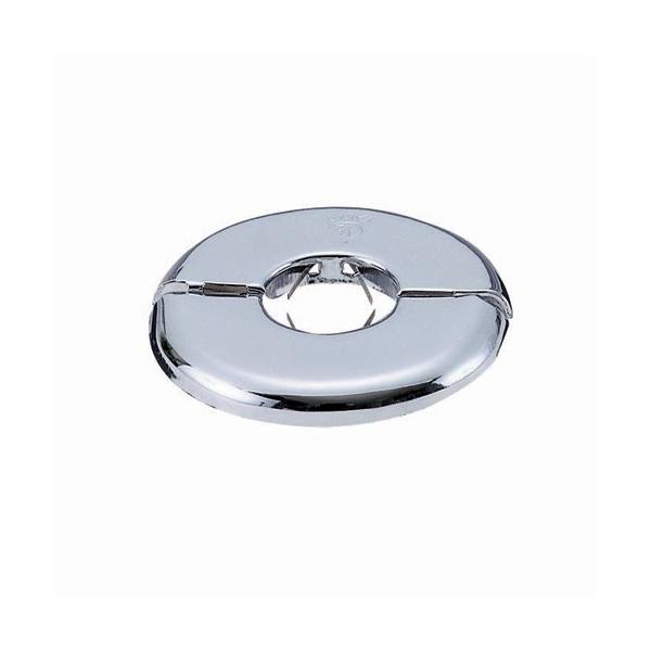 別名、メッキ付割座金。配管後でも取付できる化粧座金です。《ご注意》寸法をお確かめの上ご使用ください。●材質:鉄クロームメッキ