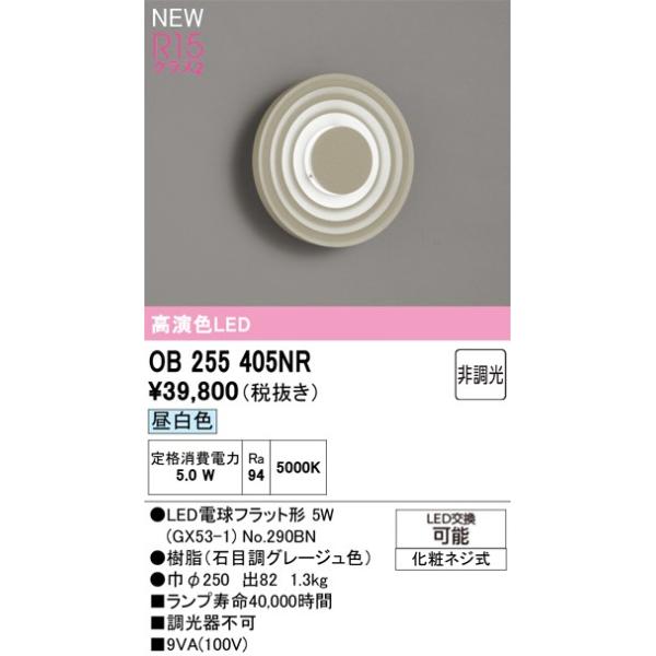オーデリック ブラケットライト 【OB255405NR】 【OB 255 405NR】