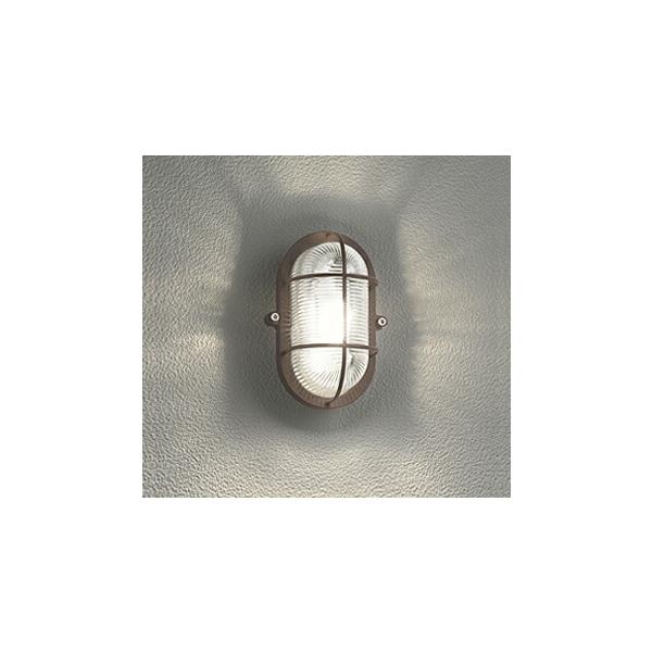 高演色LED エクステリアポーチライト 白熱灯器具40W相当 OG254606LR 電球色  消費電力4W Ra94 ●LED電球クリアミニクリプトン形 4W(E17) No.292JL ●ルミダイカスト,真鍮(鉄錆色)●ガラス(透明・リブ...